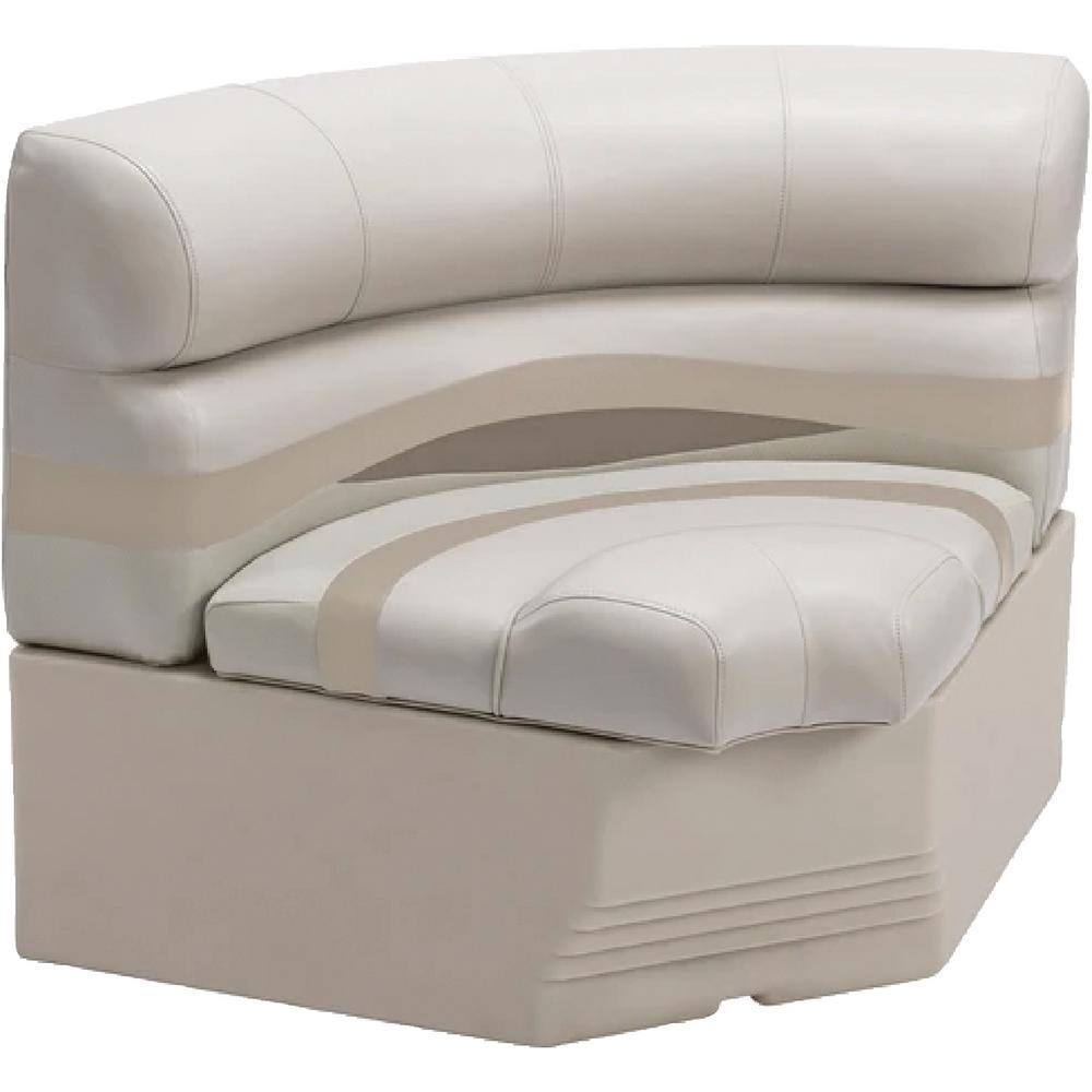 Premier Pontoon 32 in. Bow Radius Corner Section With Base, Stone/Mocha ...