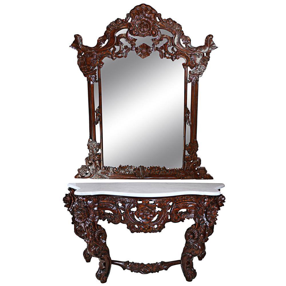 Design Toscano Hapsburg 54 in. Brown Standard Specialty Top Marble ...