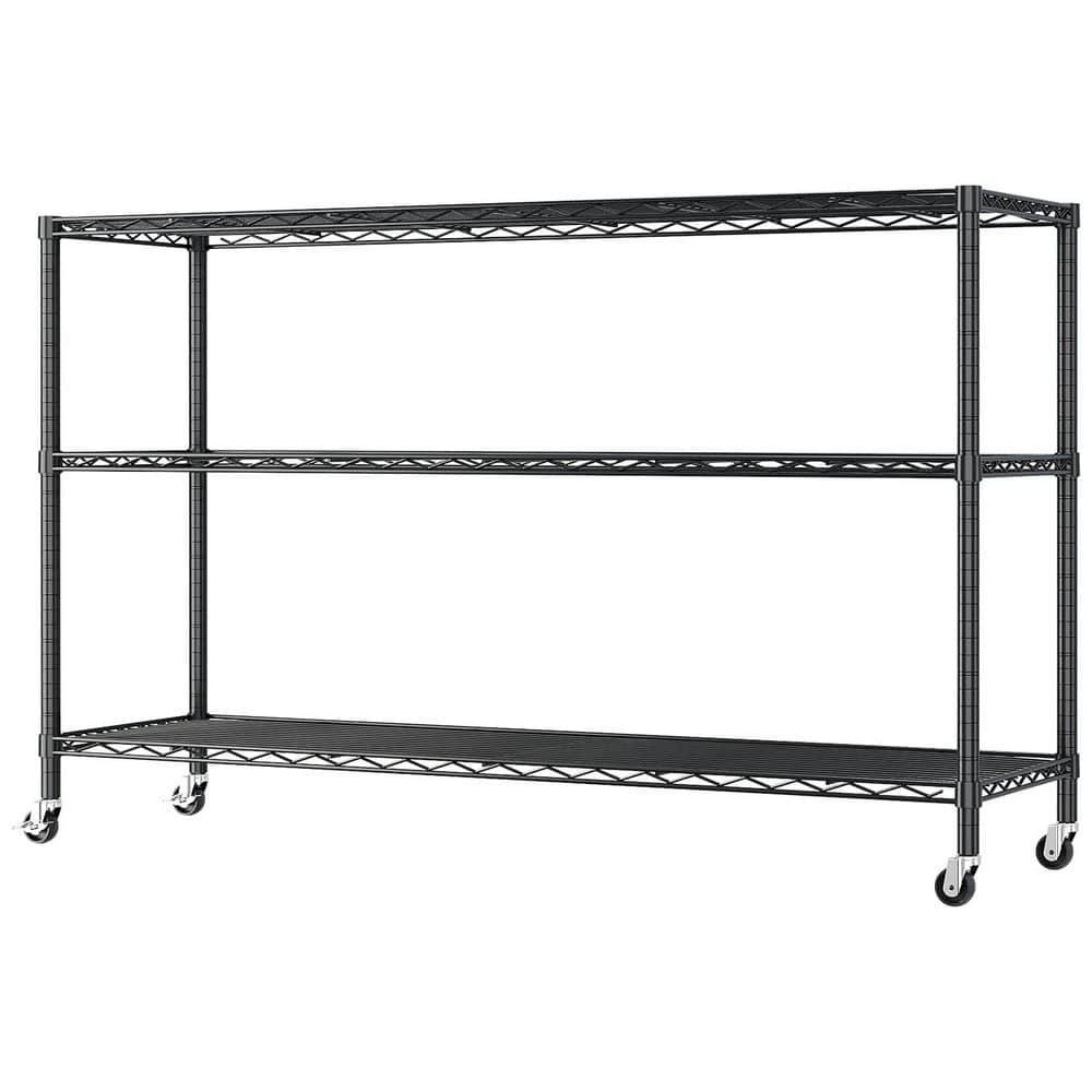 Karl home 3-Tiers Steel Adjustable Garage Storage Shelving Unit in ...