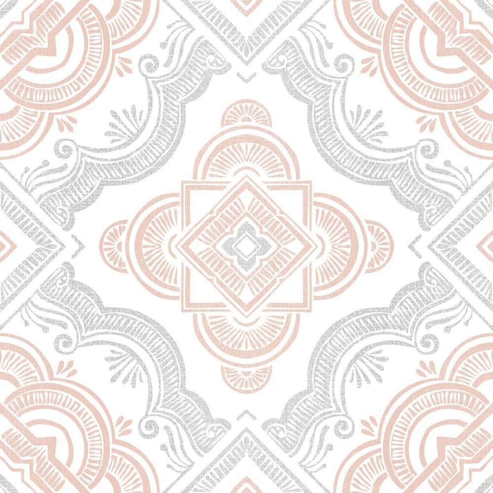 FloorPops Cecilia 12 in. W x 12 in. L White Peel & Stick Vinyl Tile ...