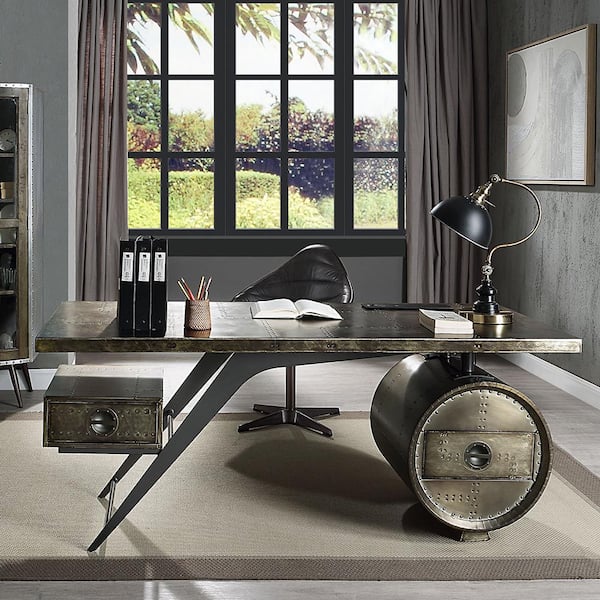 Acme Furniture Brancaster 32 in. Rectangle Bronze Aluminum Finish ...