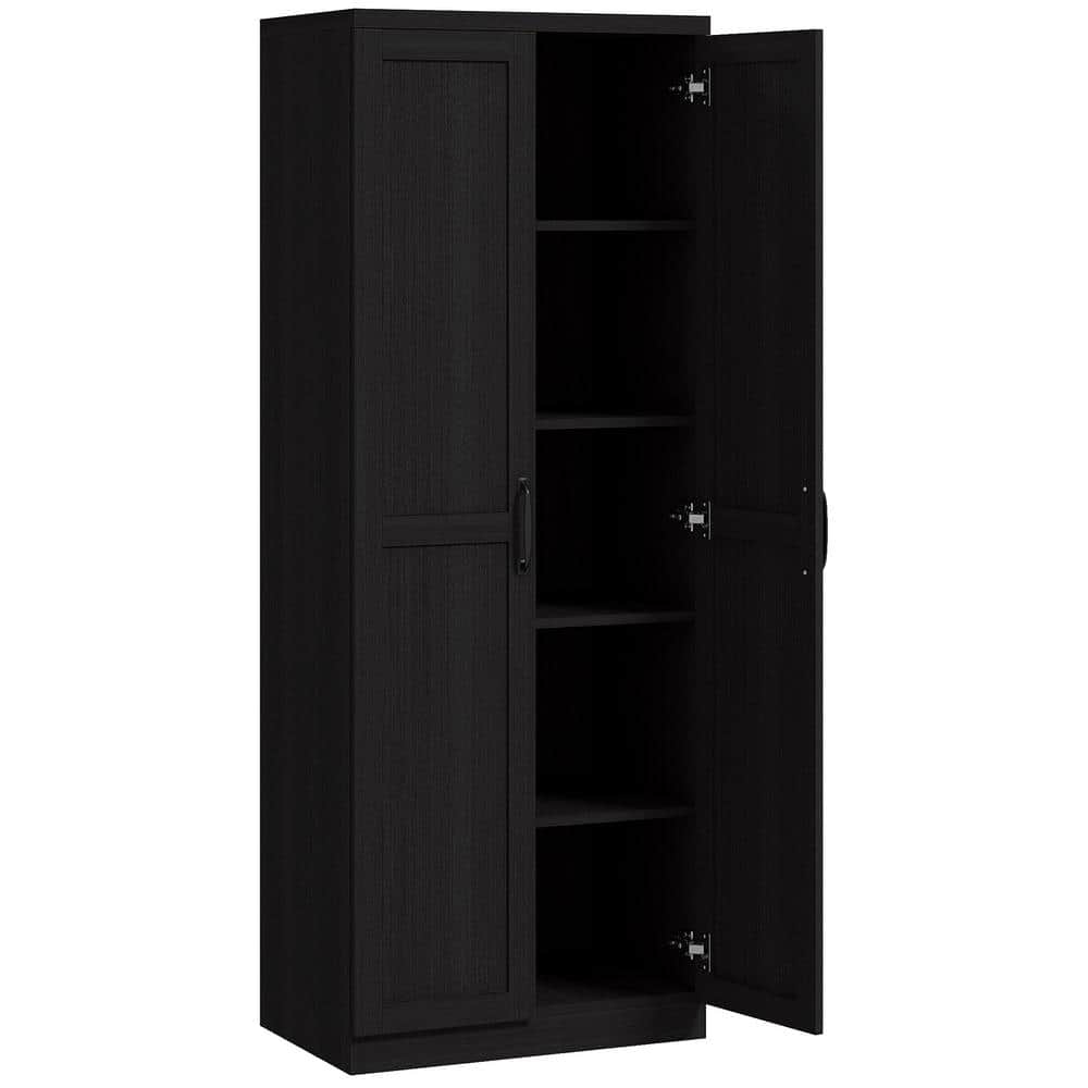 HOMCOM Kitchen Pantry, Freestanding 5-tier Storage Cabinet with 2 ...