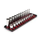 TEKTON 3/8 in. Drive 6-Point Impact Socket Set with Rails (8 mm-19 mm ...