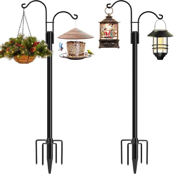 108 in. Heavy Duty Shepherds Hook, 2 Pack Shepard's Hooks with 5 Prongs ...