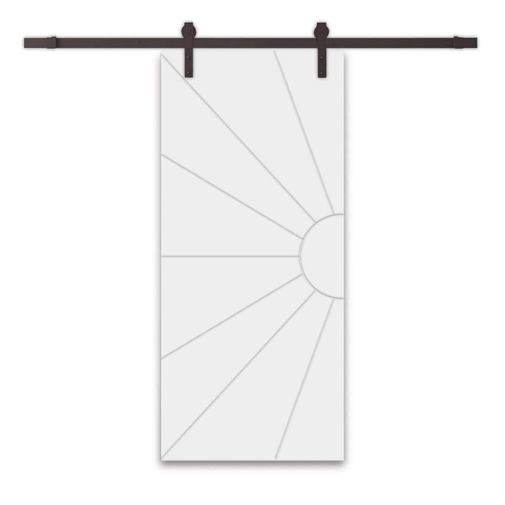 CALHOME 24 in. x 84 in. White Painted Composite MDF Paneled Interior ...