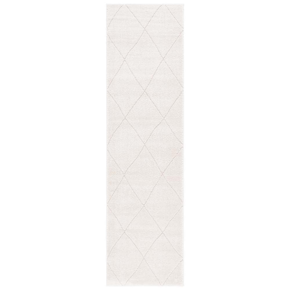 SAFAVIEH Melody Ivory/Beige 2 ft. x 8 ft. Oversized Diamond Runner Rug ...