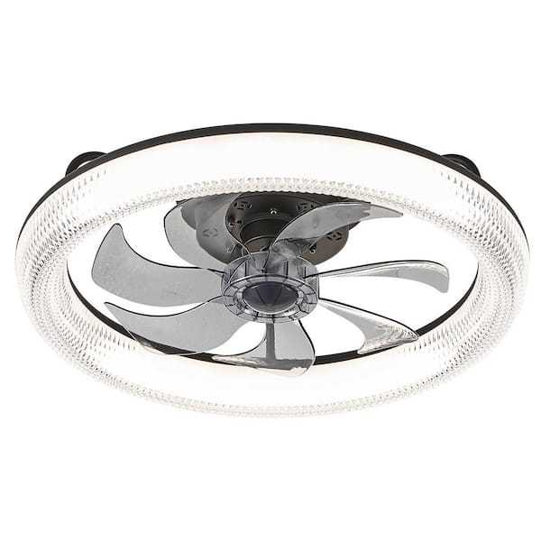 Pacific Core 20 in. Smart Indoor Black Low Profile Ceiling Fan with ...