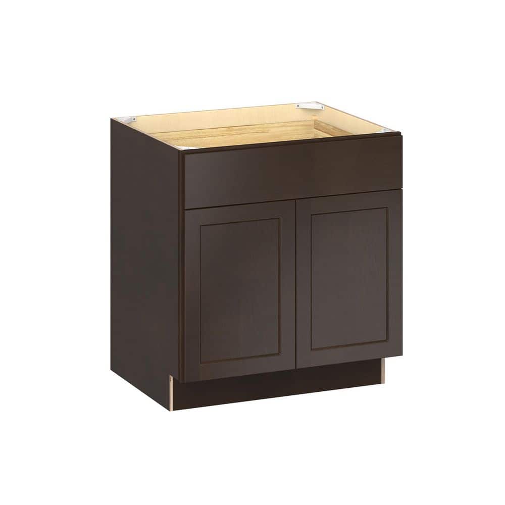 J COLLECTION Emerson Cocoa ADA Base Ready to Assemble Kitchen Cabinet ...