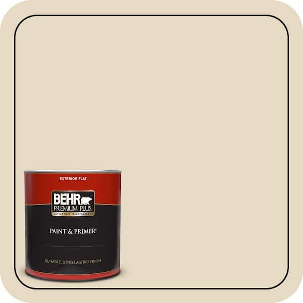BEHR PREMIUM PLUS 1 qt. #MQ2-31 Scribe Flat Exterior Paint & Primer ...
