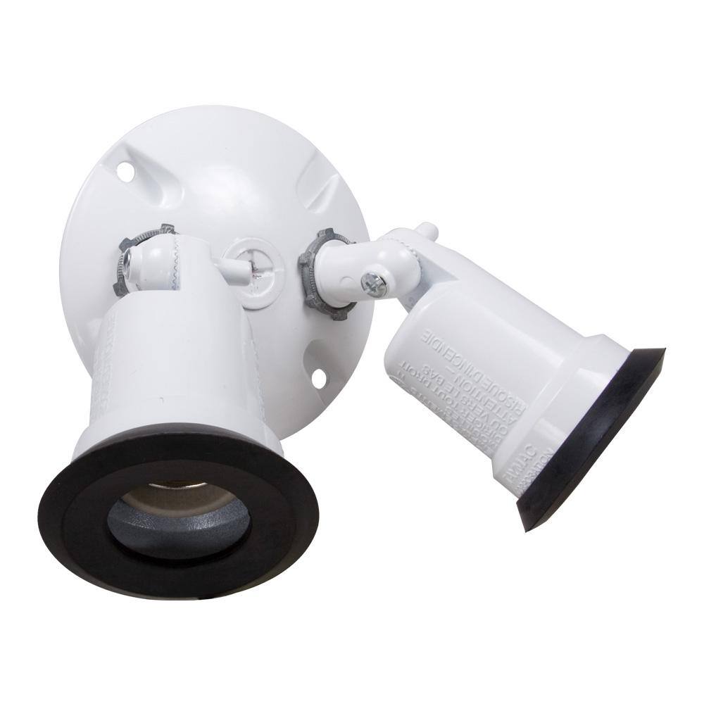 BELL White Floodlight with 2-Lampholders and Round Cover 5625-1G - The ...