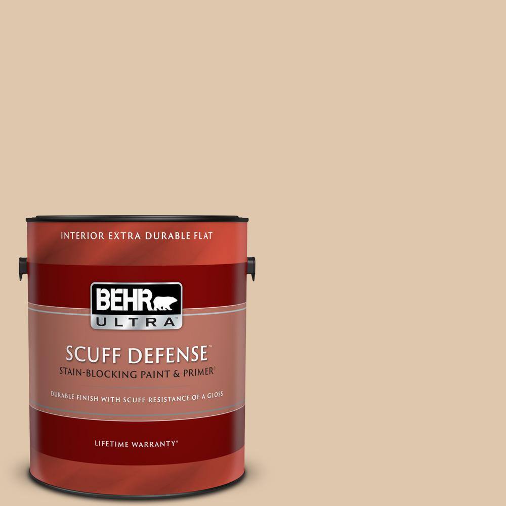 BEHR ULTRA 1 gal. #N260-2 Almond Latte Extra Durable Flat Interior ...