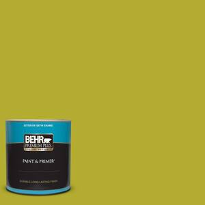 BEHR MARQUEE 1 gal. #P340-6 Green Neon Flat Exterior Paint & Primer ...