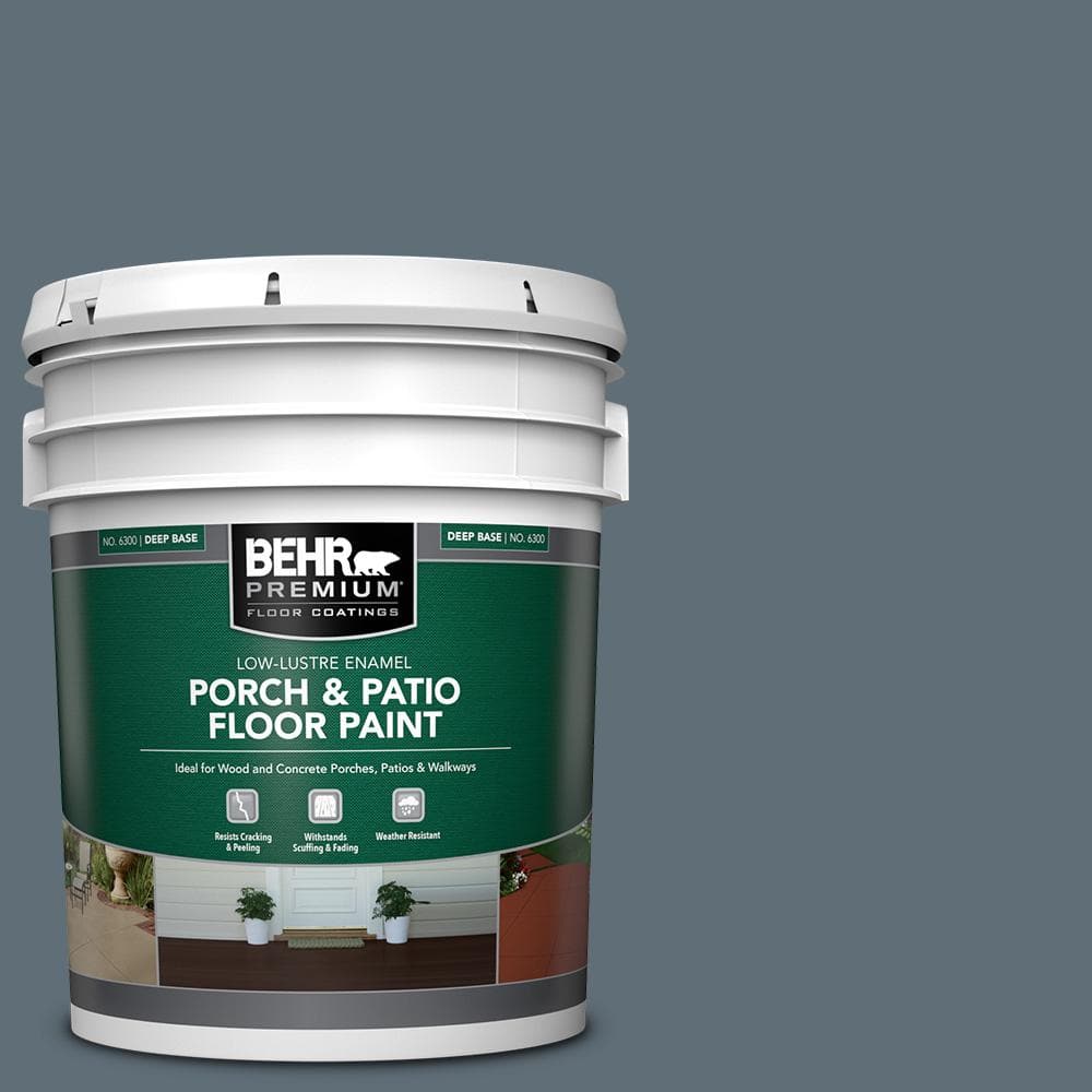 BEHR PREMIUM 5 gal. #N480-6 NYPD Low-Lustre Enamel Interior/Exterior ...