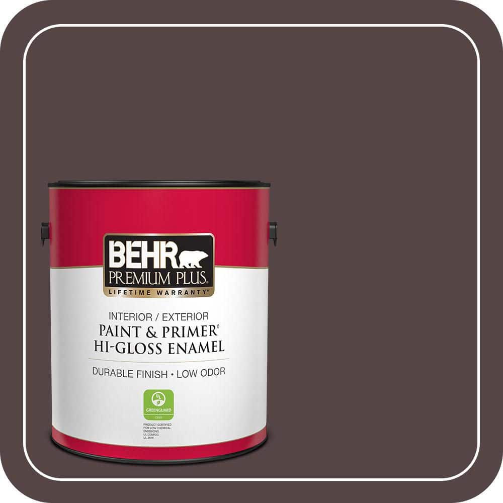 BEHR PREMIUM PLUS 1 gal. #PPU1-01 Folklore Hi-Gloss Enamel Interior ...