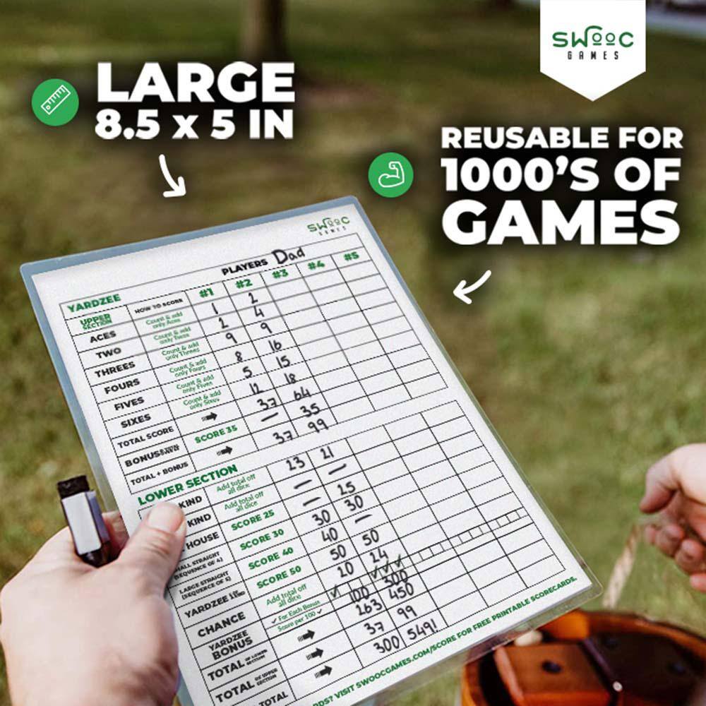 Buy Yardzee, Farkle & 20+ Games - Light-Weight Yard Dice Game Set (All ...