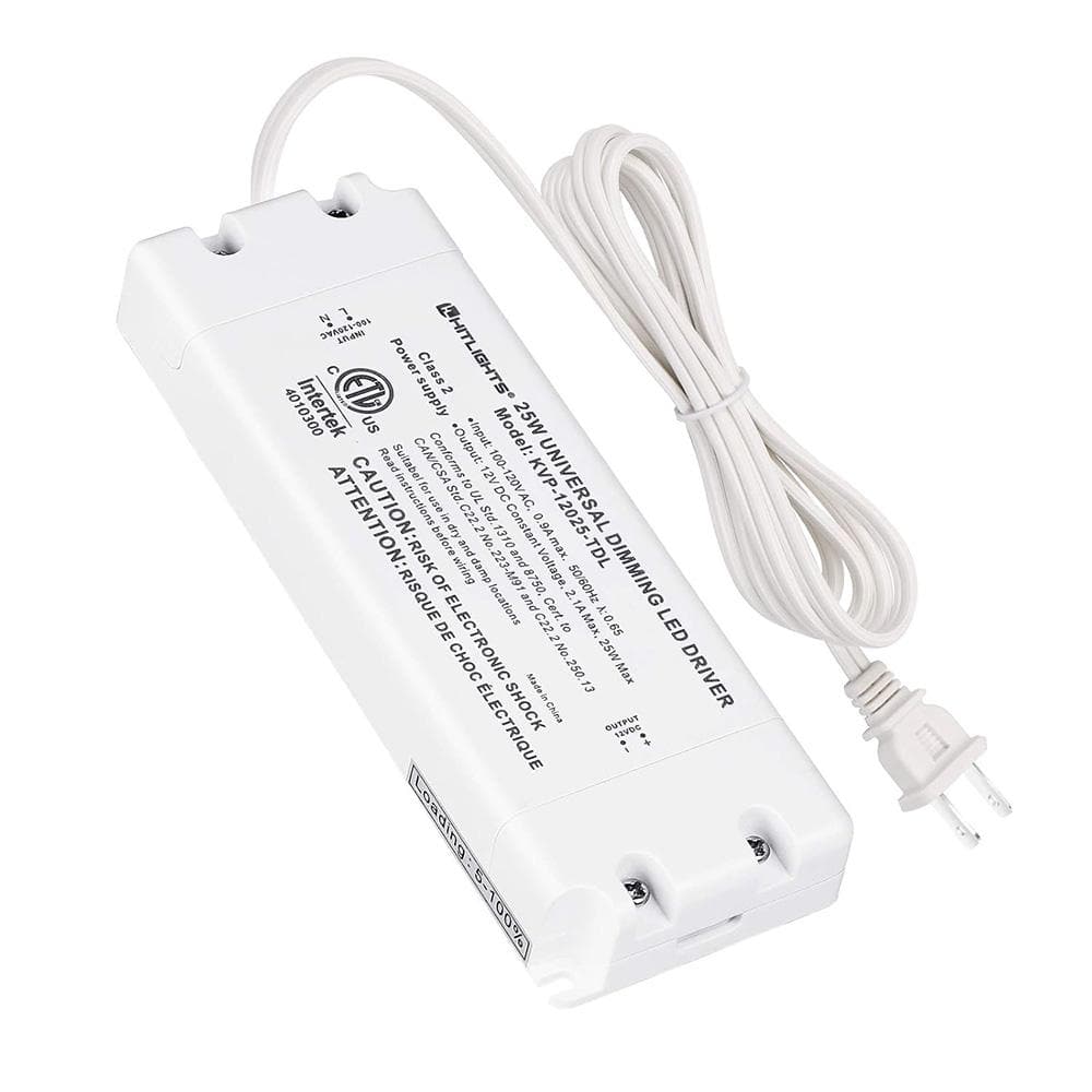 Lukyamzn 25-Watt 12-Volt Dimmable LED Driver Power Supply AC to DC ...