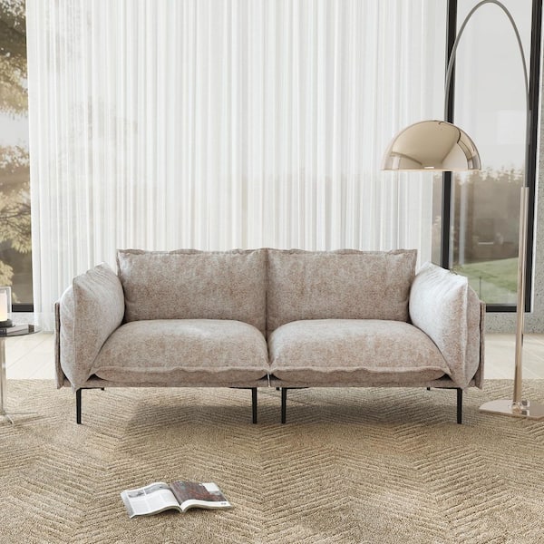 Magic Home Modern 75 in. 2-Seater Tapered Arm Velvet Loveseat Modular ...