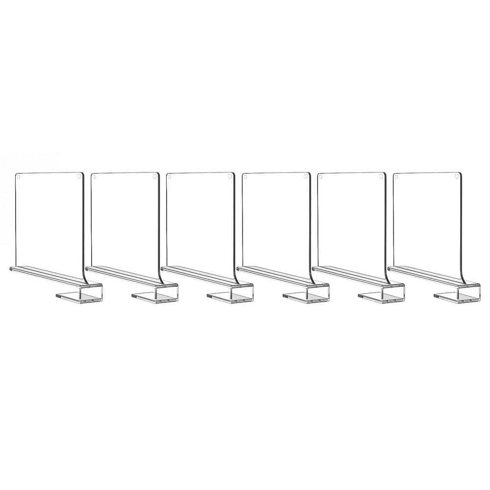 Angel Sar Acrylic Clear Closet Shelf Divider for Bedroom, Kitchen and ...