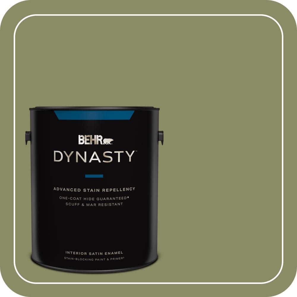 BEHR DYNASTY 1 gal. #S360-5 Yogi One-Coat Hide Satin Enamel Interior ...