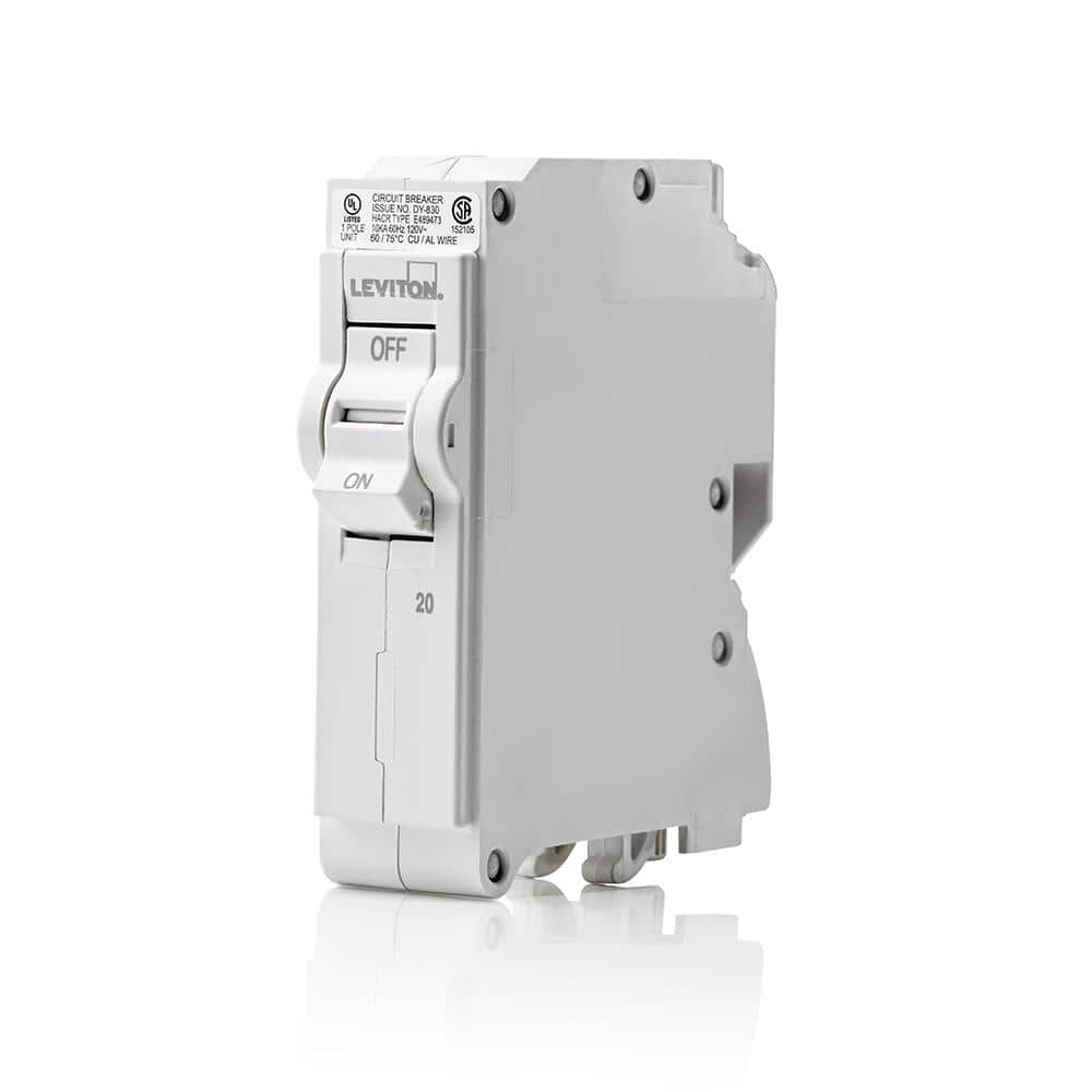 Leviton Branch Circuit Breaker, Standard 1-Pole 20 Amp 120-Volt ...