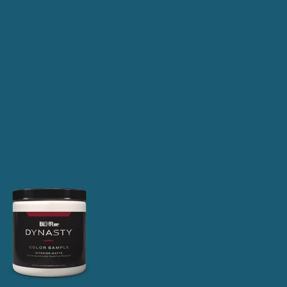 BEHR DYNASTY 8 oz. #540D-7 Deep Blue Sea Matte Stain-Blocking Interior ...