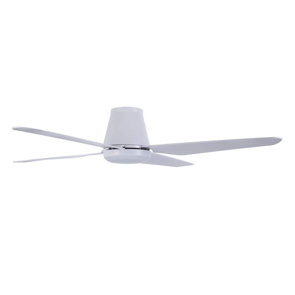 Lucci Air Aria Hugger 52 in. CTC LED Light Indoor Matte White Ceiling ...