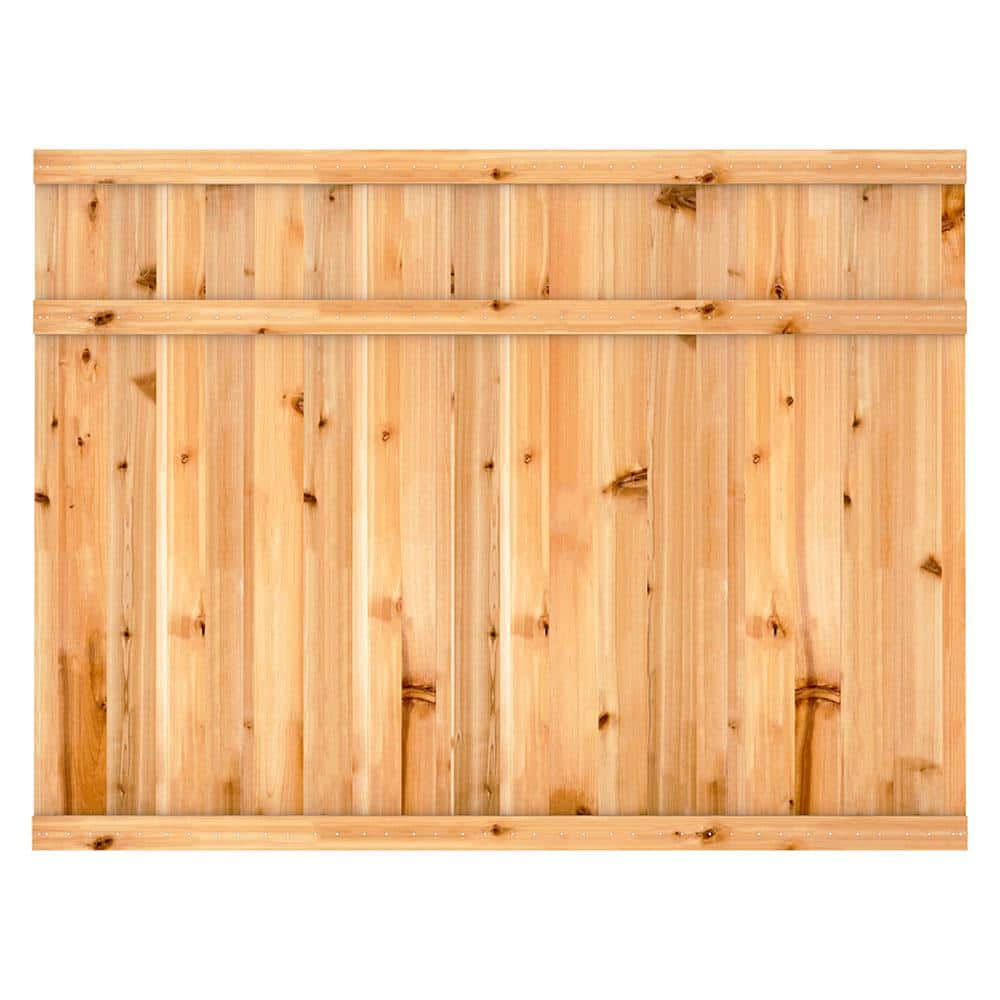 ProWood 6 ft. x 8 ft. Cedar Tongue-and-Groove Privacy Flat Top Wood ...
