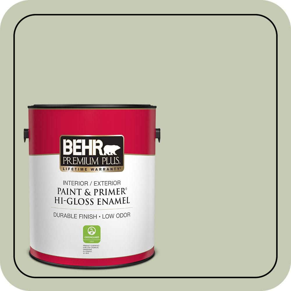 BEHR PREMIUM PLUS 1 gal. #420E-3 Spring Hill Hi-Gloss Enamel Interior ...
