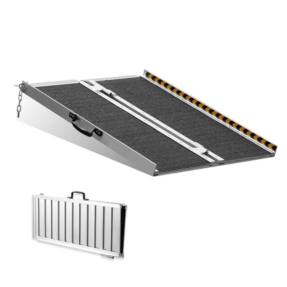 SKYSHALO 2 ft. Portable Wheelchair Ramp 24 in. L x 29 in. W x 2 in. H ...