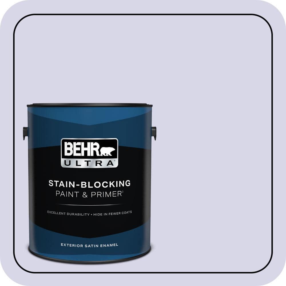 BEHR ULTRA 1 gal. #630A-2 February Frost Satin Enamel Exterior Paint ...