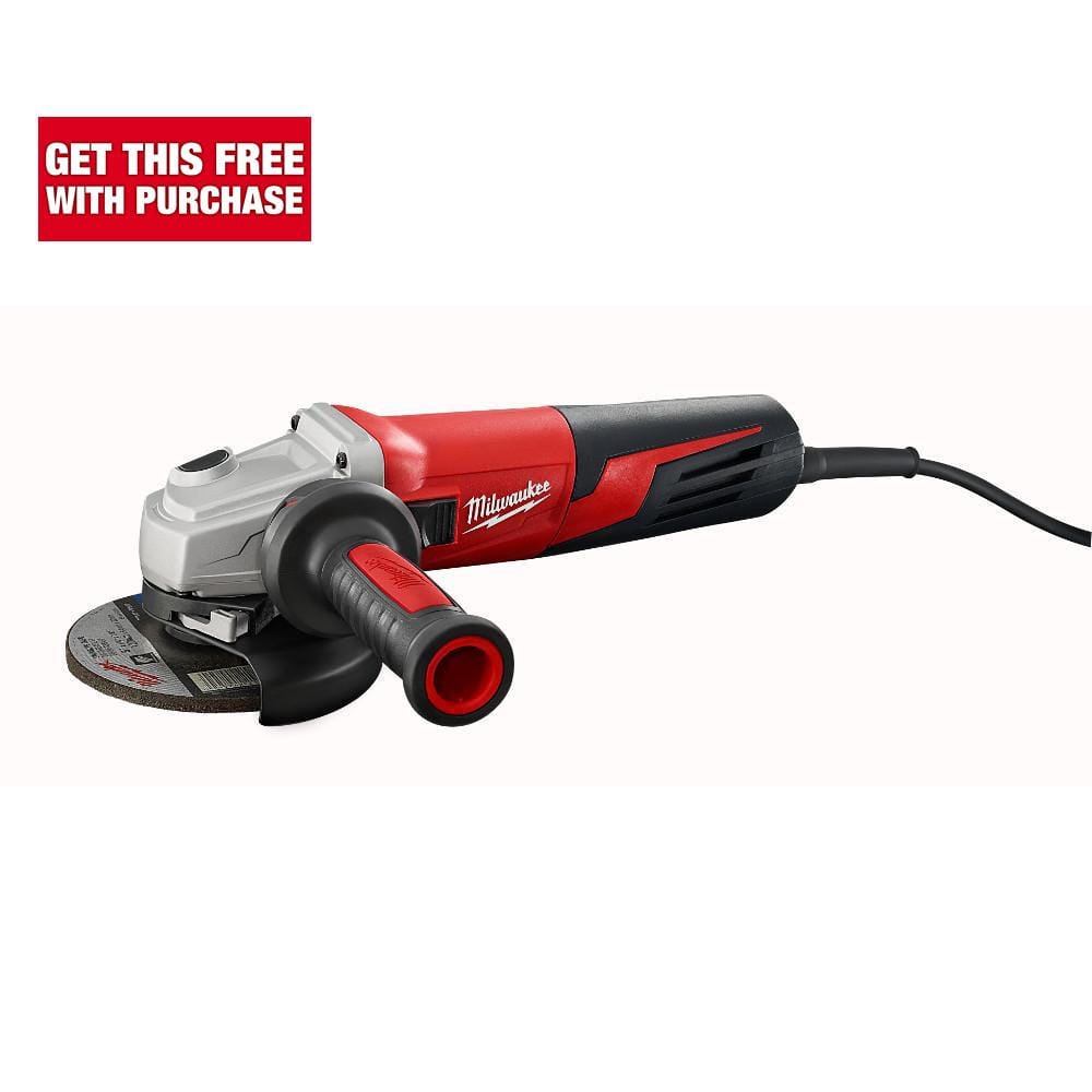 Milwaukee 13 Amp 5 in. Small Angle Grinder with Dial Speed 6117-33D ...
