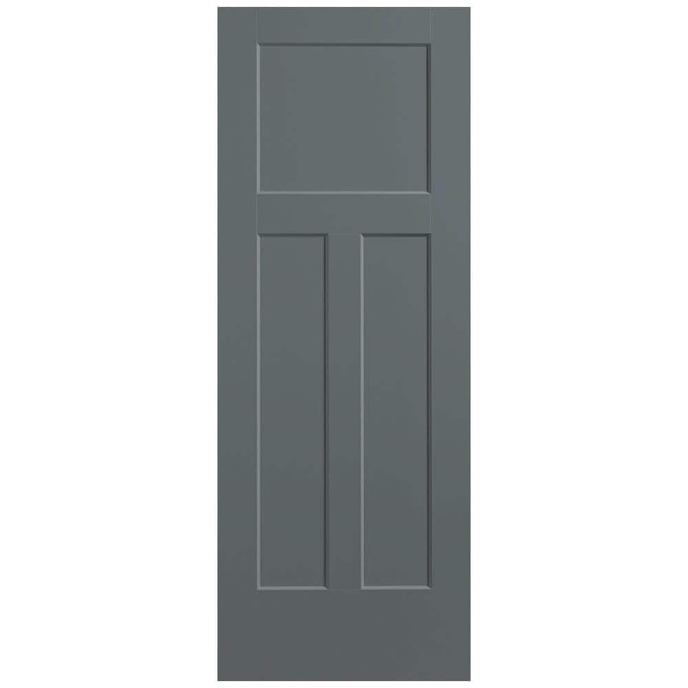 Masonite 30 in. x 80 in. 3-Panel Winslow Single Bore Hollow Core ...
