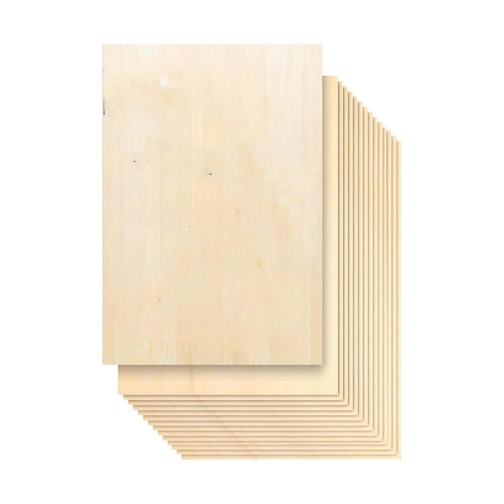 Afoxsos 1/16 in x12 in x18 in Basswood Sheets Project Panel - 15-Pack ...