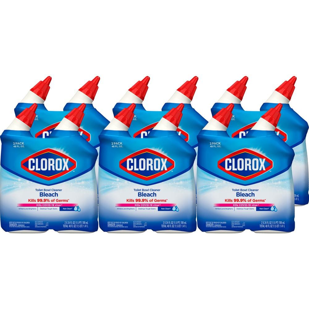 Clorox 24 oz. Rain Clean Toilet Bowl Cleaner with Bleach (12-Pack) C ...