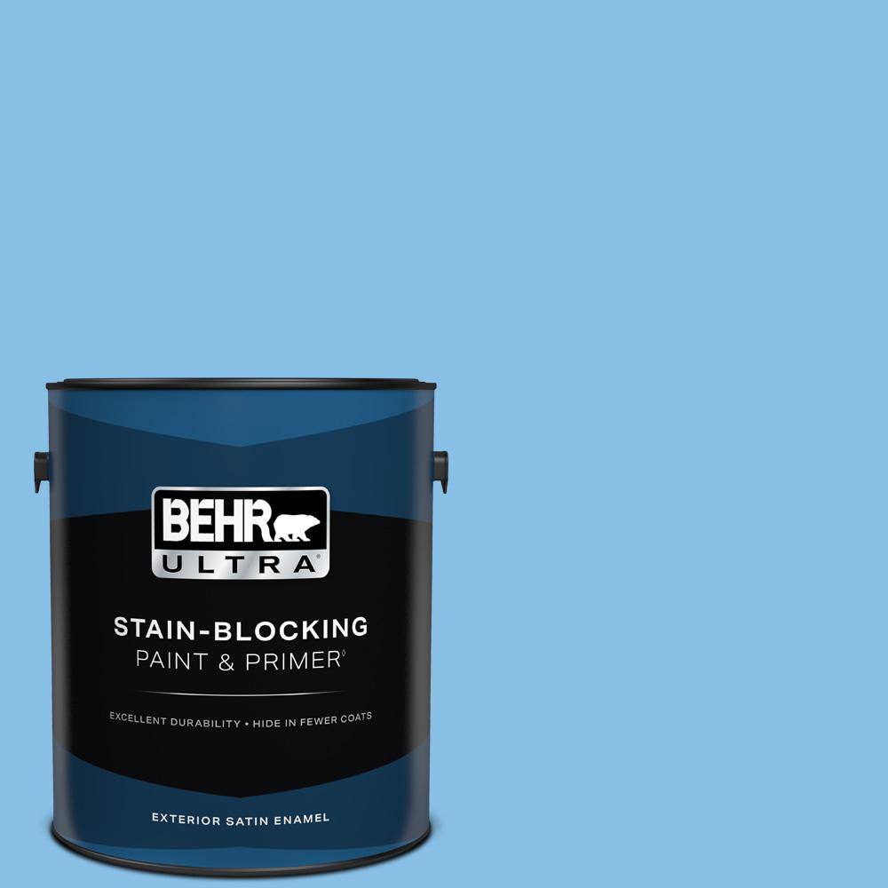 BEHR ULTRA 1 gal. #P510-3 Rhodes Satin Enamel Exterior Paint & Primer ...