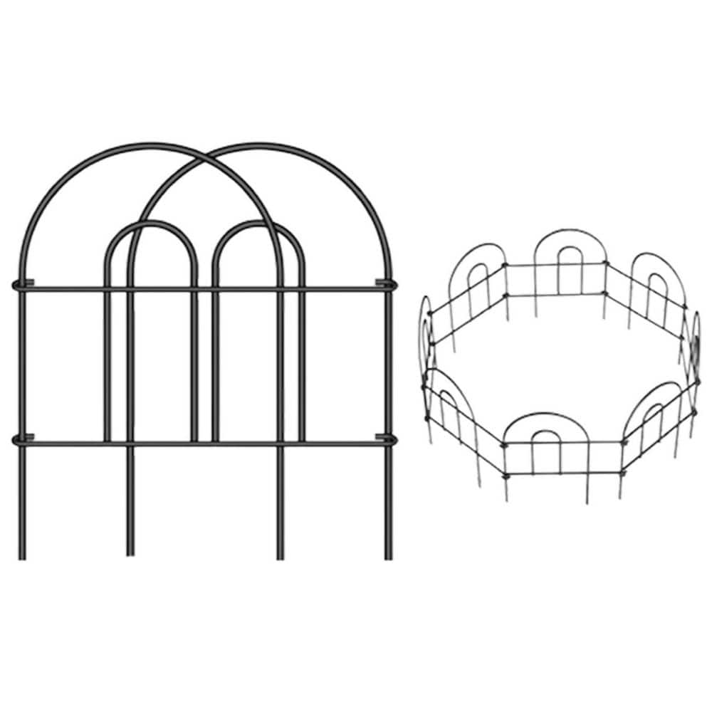 FAWEY TRED INC 18 in (H) x17 in (W) Black Metal Decorative Garden ...