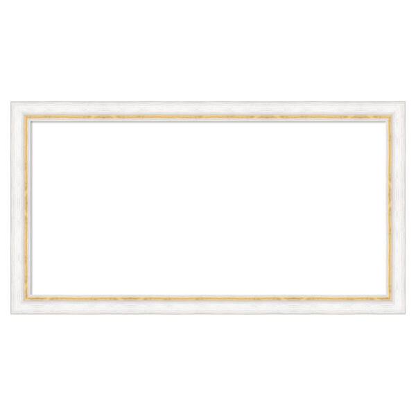 Amanti Art Morgan White Gold 26 in. x 14 in. Wood Framed Dry Erase ...