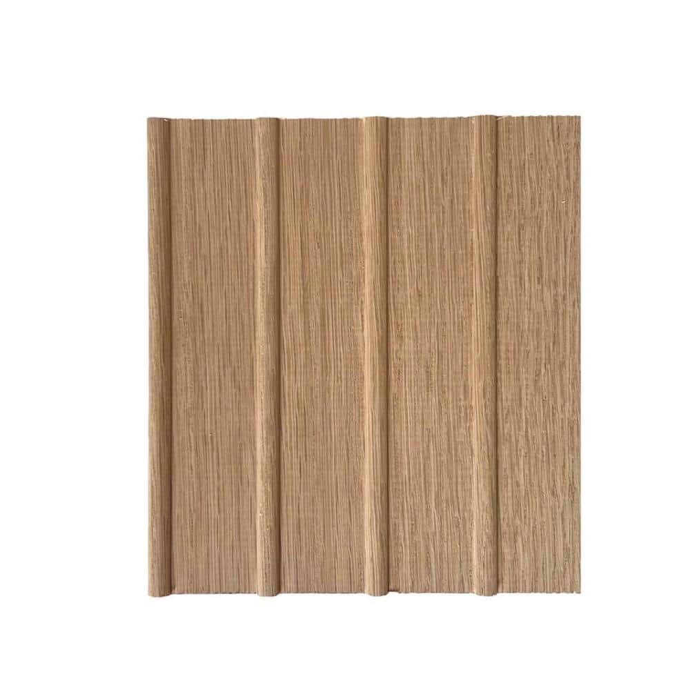 Timeline Sample-Fluted Solid Oak 3/8 in. x 5.5 in. x 5.5 in. Unfinished ...