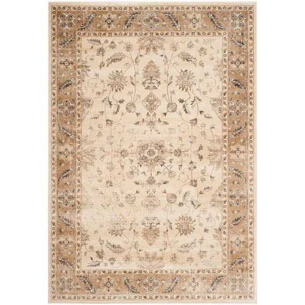 SAFAVIEH Vintage Stone/Caramel 4 ft. x 6 ft. Area Rug VTG168-3450-4 ...