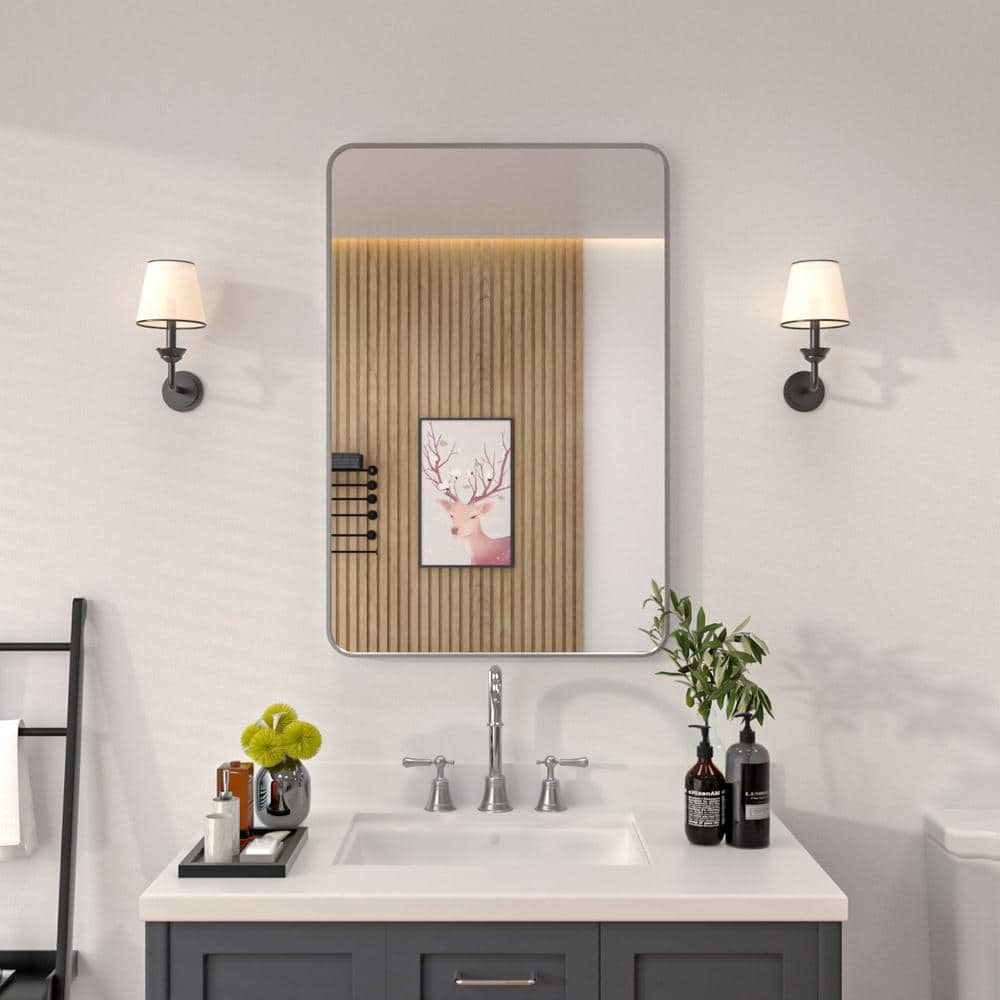 niveal 24 in. W x 36 in. H Rectangular Framed Wall Bathroom Vanity ...