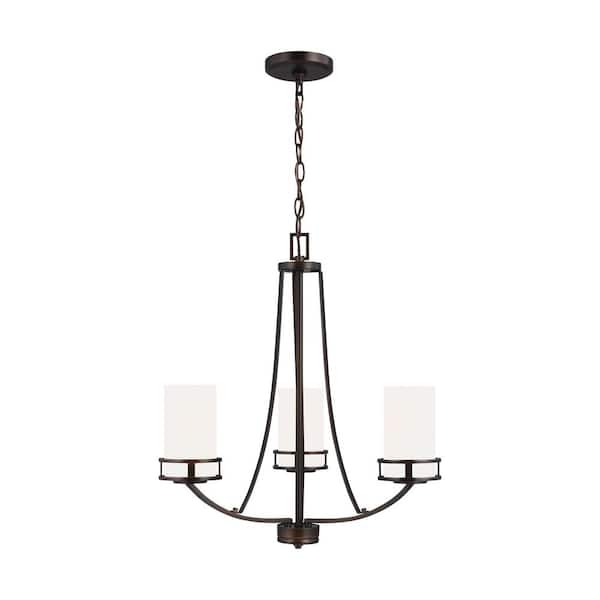 Generation Lighting Robie 3-Light Burnt Sienna Craftsman Modern ...