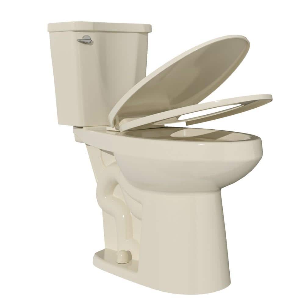 Vomlor 19 in.Tall 2-Piece Toilet 1.28 GPF Single Flush Elongated Toilet ...