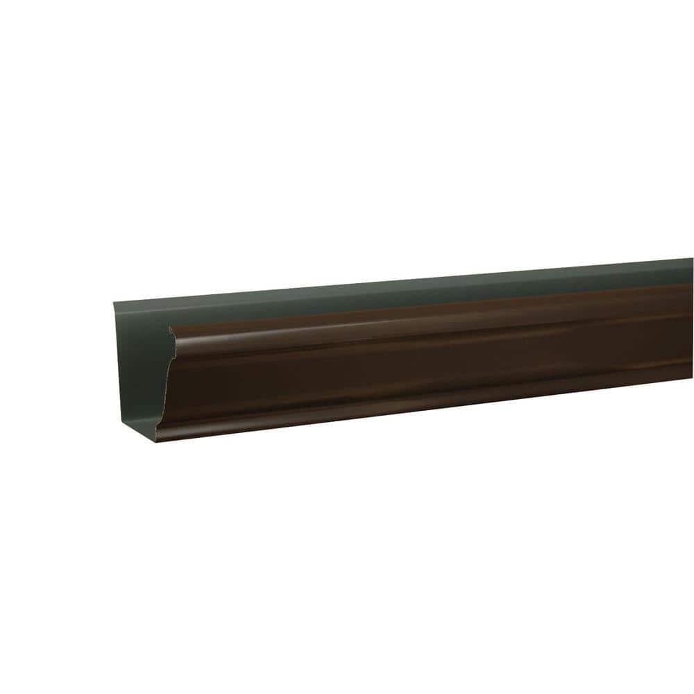 Amerimax 6 in. x 10 ft. Dark Bronze Aluminum K-Style Gutter 44002051120 ...