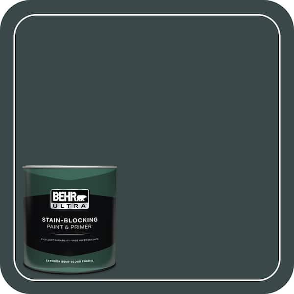 BEHR ULTRA 1 qt. #T14-16 Arboretum Semi-Gloss Enamel Exterior Paint ...