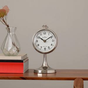 Bulova The Wilton tabletop clock in silver with Roman numerals and ...