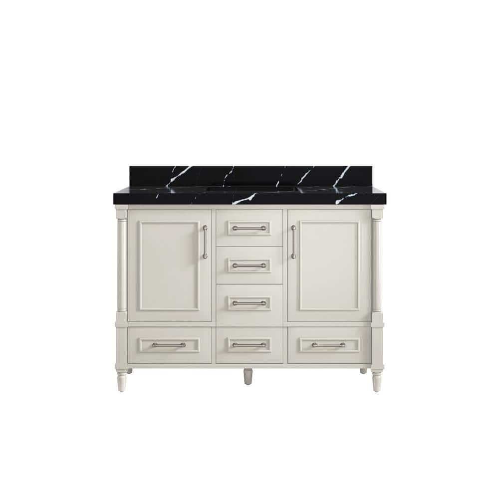 Willow Collections Hudson 48 in. Single Sink Freestanding Alabaster ...
