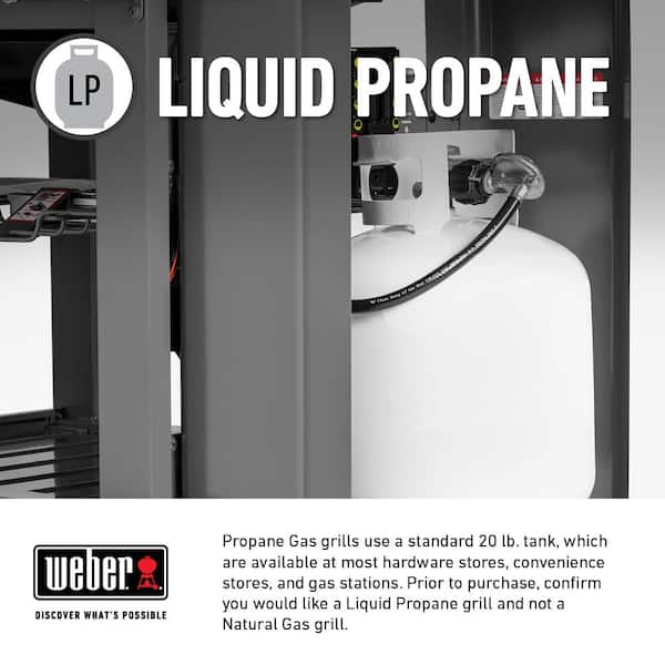 Weber Genesis S-435 4-Burner Propane Gas Grill in Stainless Steel with ...