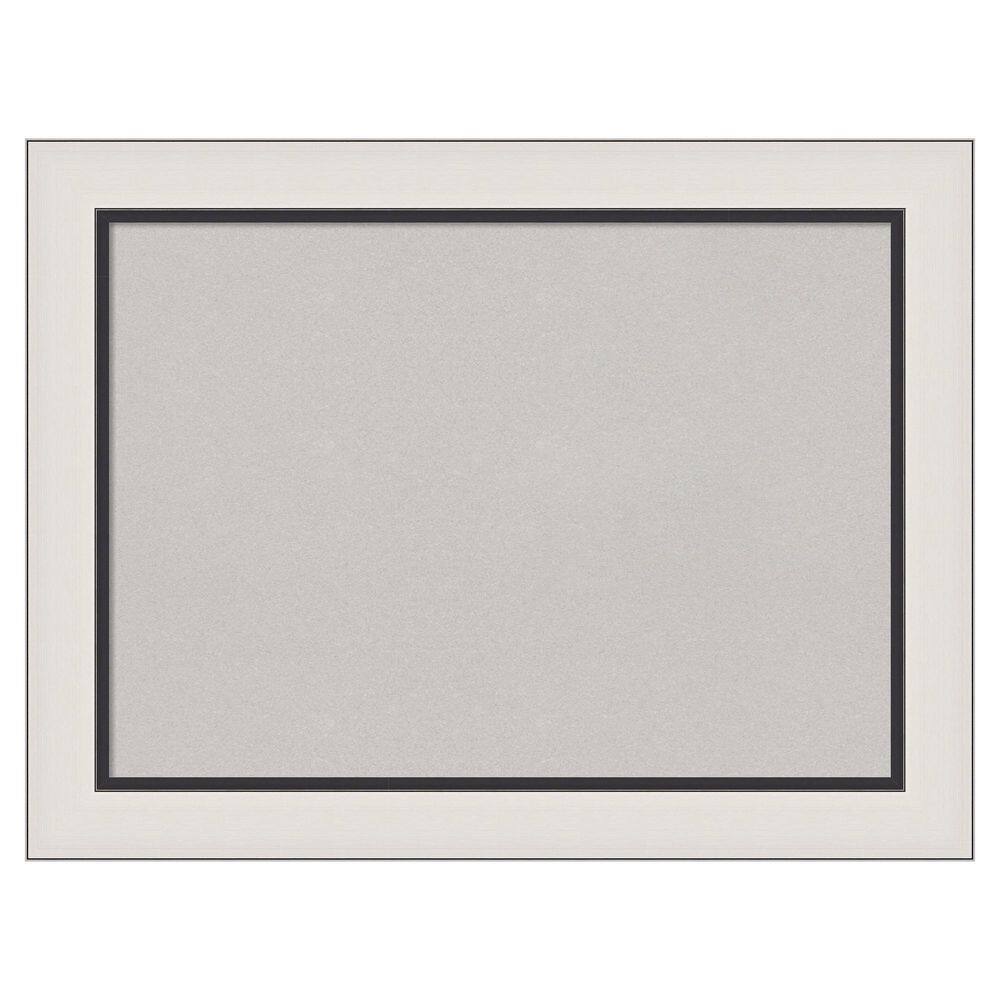 Amanti Art Ellie Silver Black 34 in. x 26 in., Poly Framed Grey Cork ...