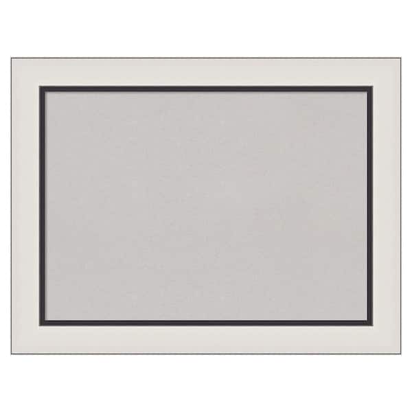 Amanti Art Ellie Silver Black 34 in. x 26 in., Poly Framed Grey Cork ...