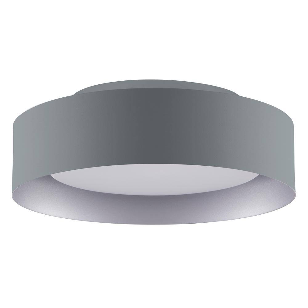 Bromi Design Lynch 15.75 in. Gray and White Flush Mount B4106GW - The ...